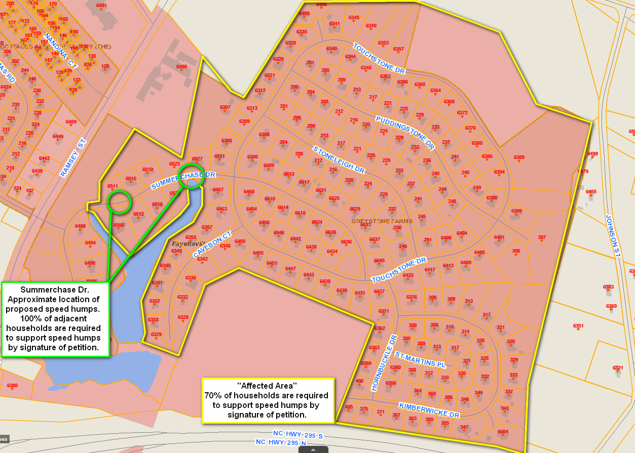 Summerchase Drive Speed Hump Proposal | City of Fayetteville, N.C.